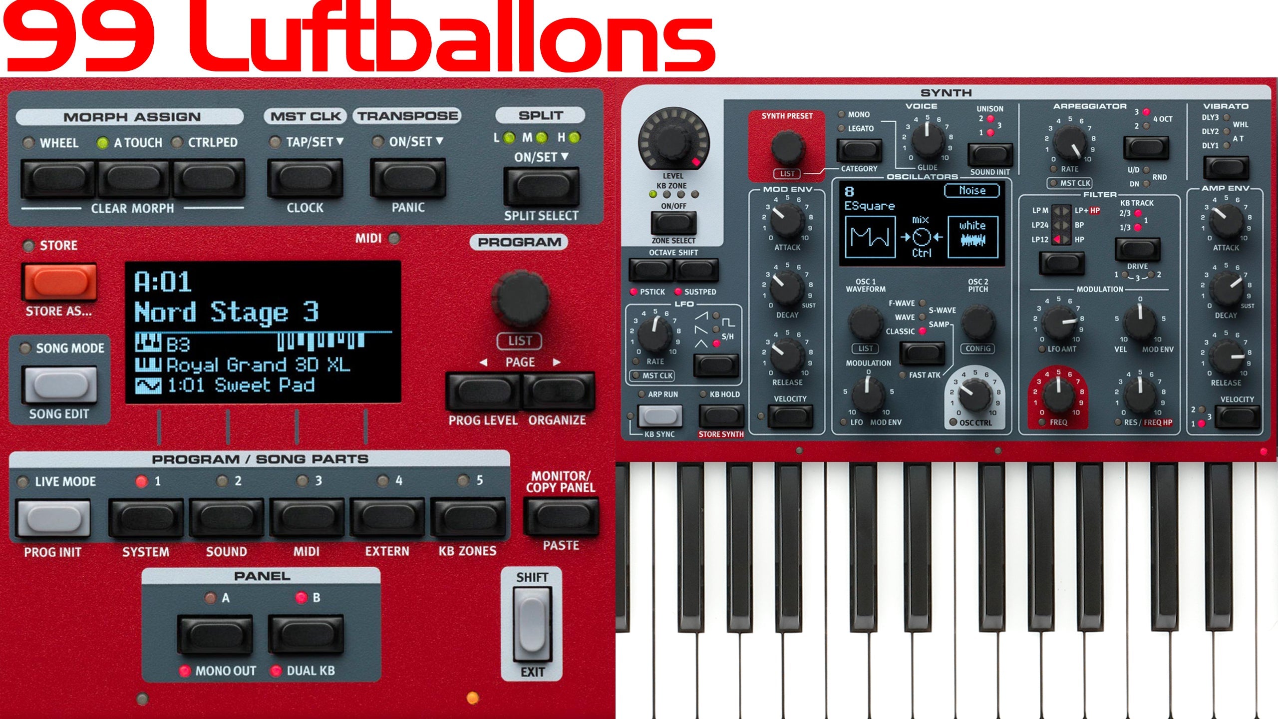 Nord Stage 3 Coversound - 99 Luftballons – Thorsten Hillmann Keyboard ...
